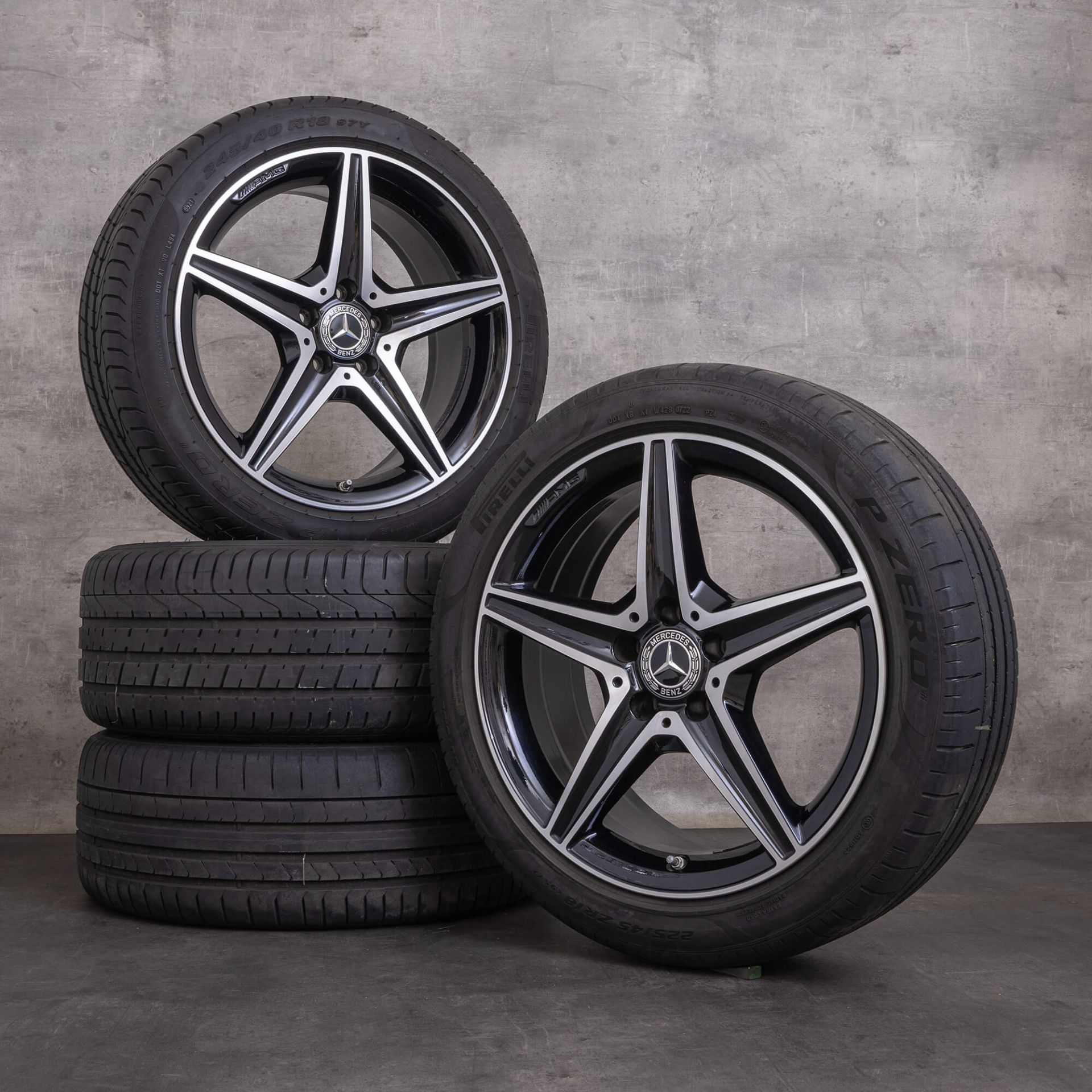 OEM Mercedes Benz C-Class AMG C43 C450 Sport summer wheels 18 inch W205 ...