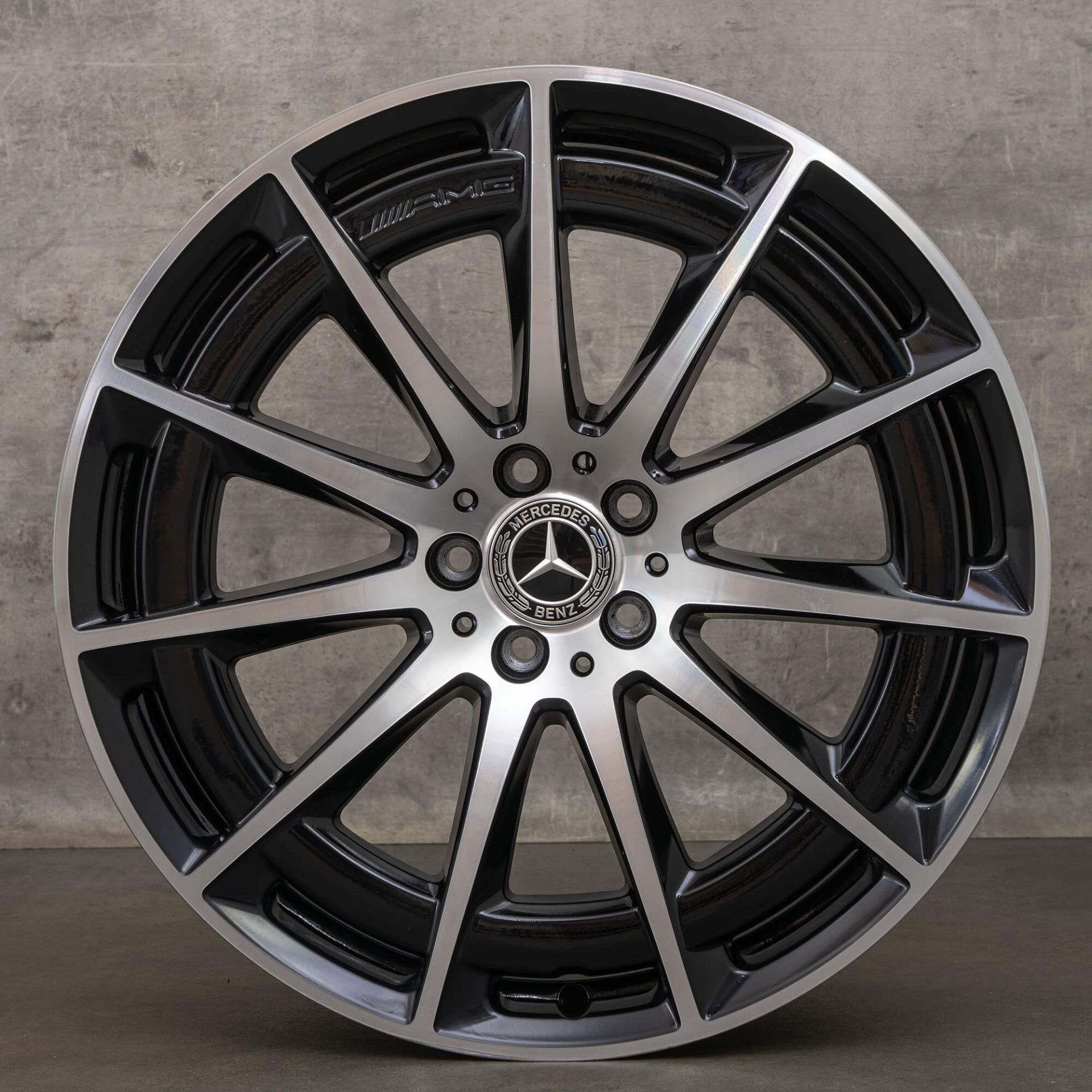 Jante originale AMG Mercedes EQS V297 21 inch A2974011400 negru lucios